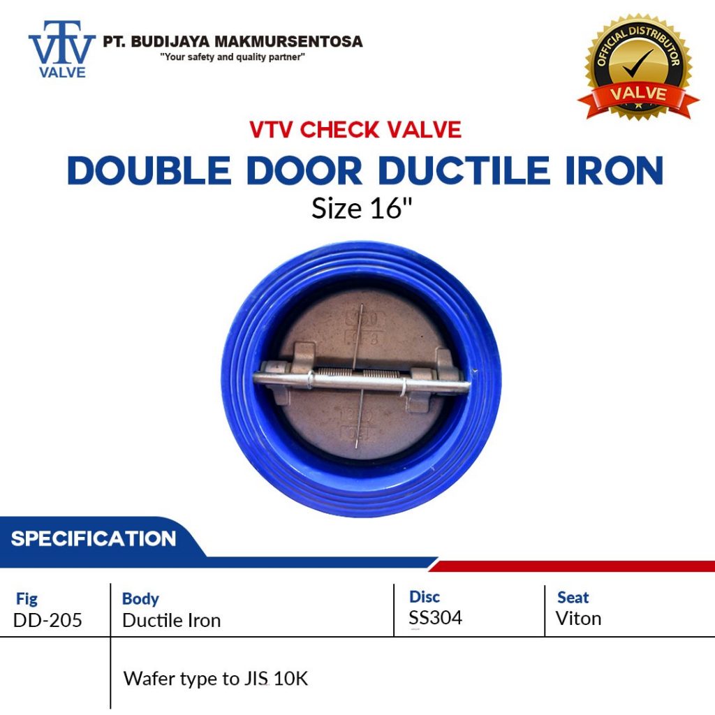Jual VTV Double Door Check Valve - 10 Inch di Tokopedia